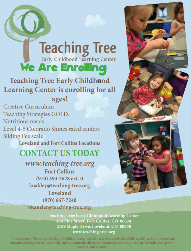 Teaching Tree is Enrolling - Fort Collins Area Chamber of Commerce